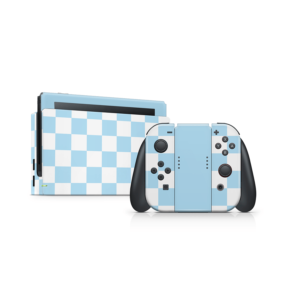 Blueberry Checkered Nintendo Switch Decal Skin