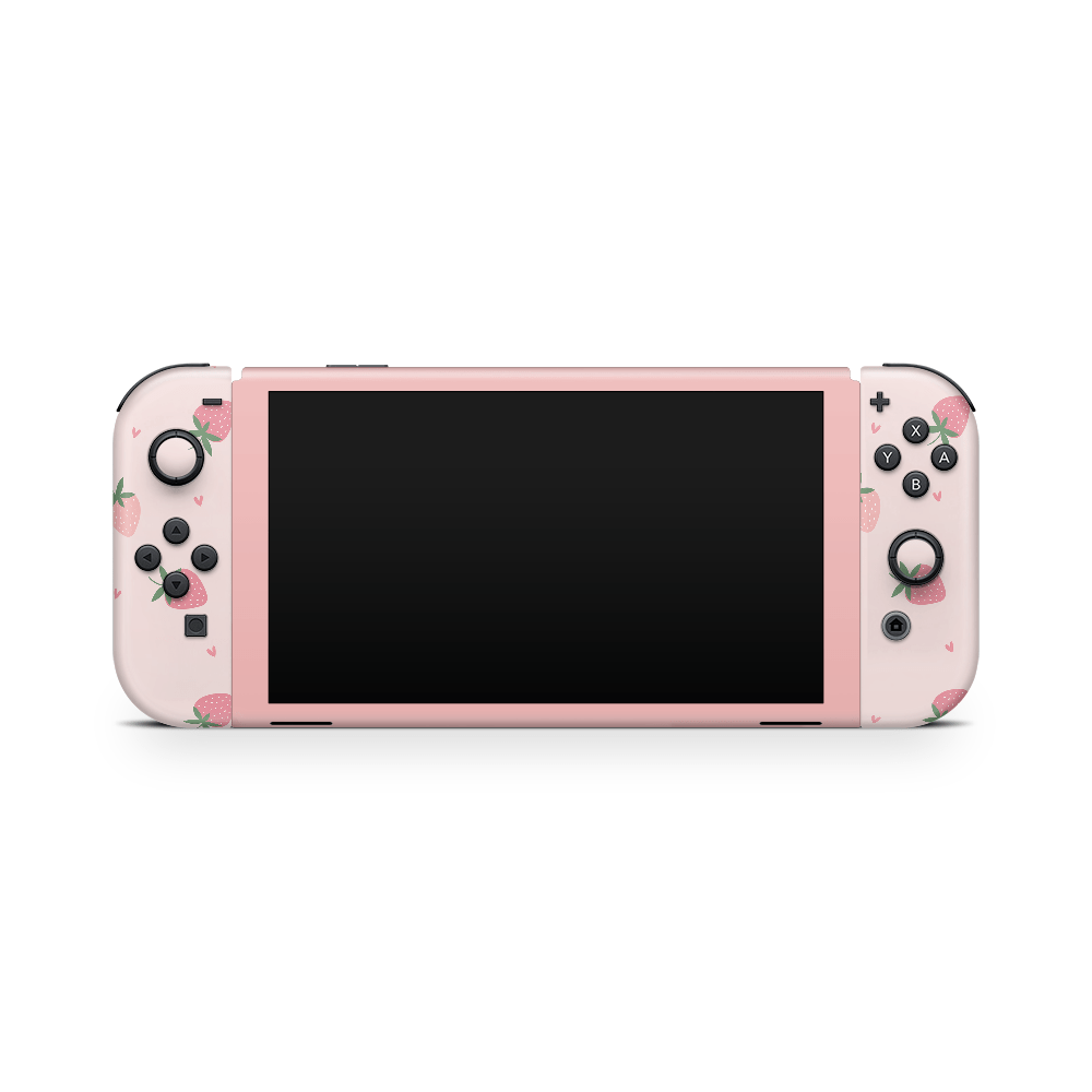 Strawberry Fields Nintendo Switch OLED Skin#N#– StickieTech