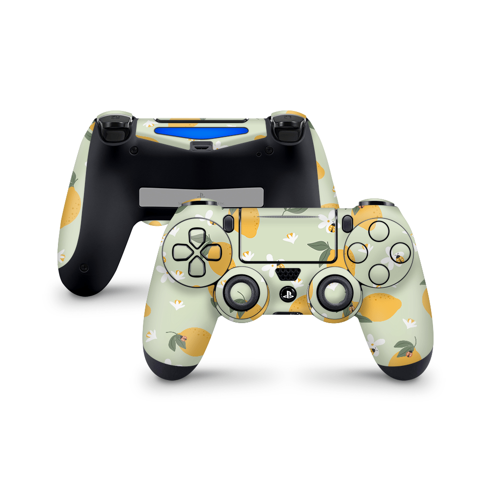 Zesty Lemons Green PS4 DualShock Controller Skin