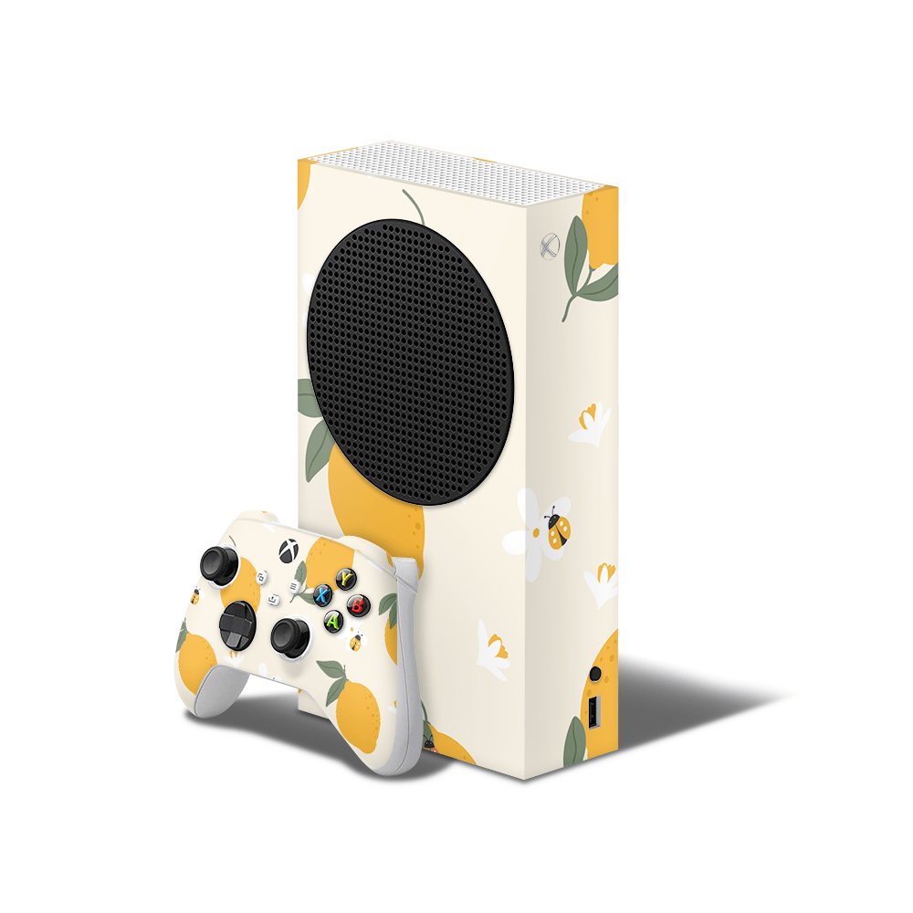 Zesty Lemons Beige Xbox Series S Skin
